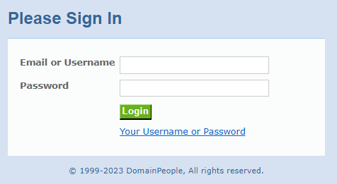 SiteControl overview, login and password reset – DomainPeople Help Center